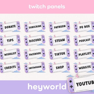 Twitch Panels - Custom Twitch Panels - Kawaii - Streamer - Pastel ...