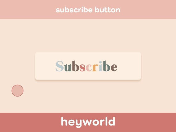 Subscribe Button Youtube Video Overlay Twitch Overlay - Etsy
