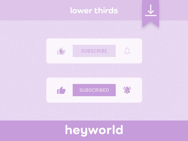 Lower Thirds - Subscribe Button - Like Button - Animated Overlay ...