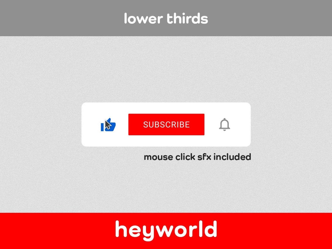 Lower Thirds - Subscribe Button - Pop up - Turn on Notifications ...