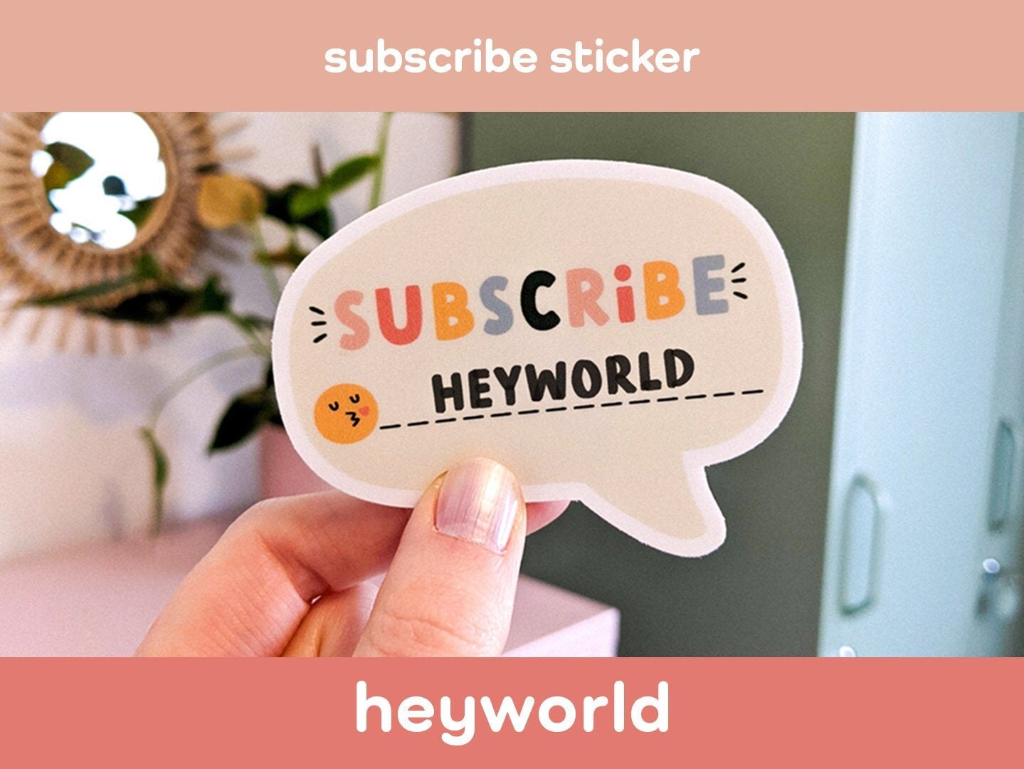 Vinyl Sticker Subscribe Sticker Subscribe Button Social | Etsy