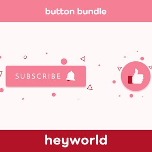 Button Bundle - Subscribe Button - Like Button - Lower Thirds - Video ...