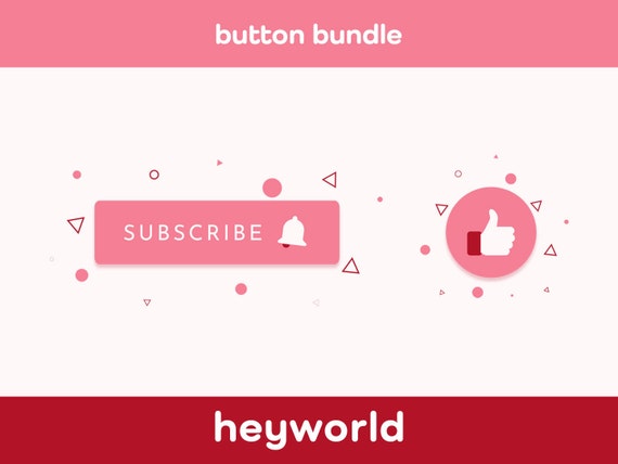 Button Bundle Subscribe Button Like Button Lower Thirds | Etsy