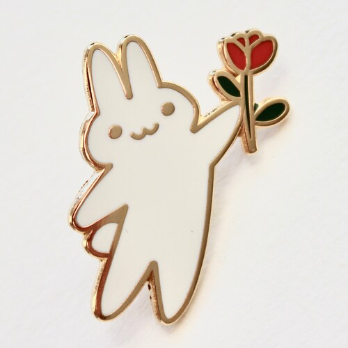 Black Dutch Bun Butt Pin Enamel Pin Rabbit Pin Bunny Pin | Etsy