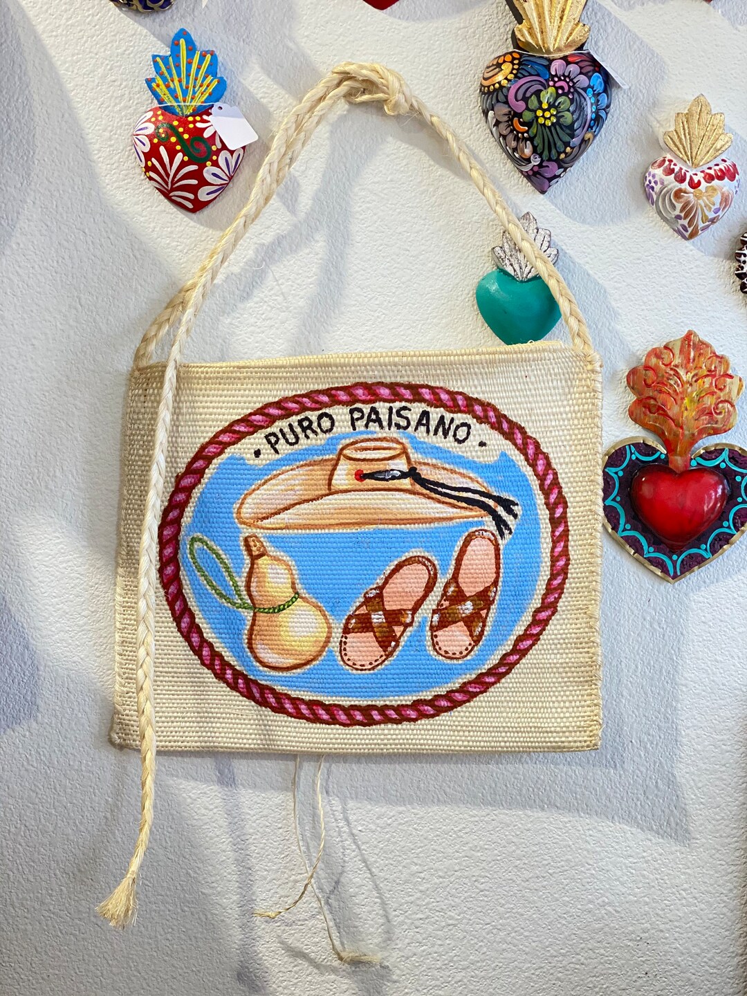 Morral Mexicano Mexican Morral Folklore Palm Purse Handwoven Purse ...