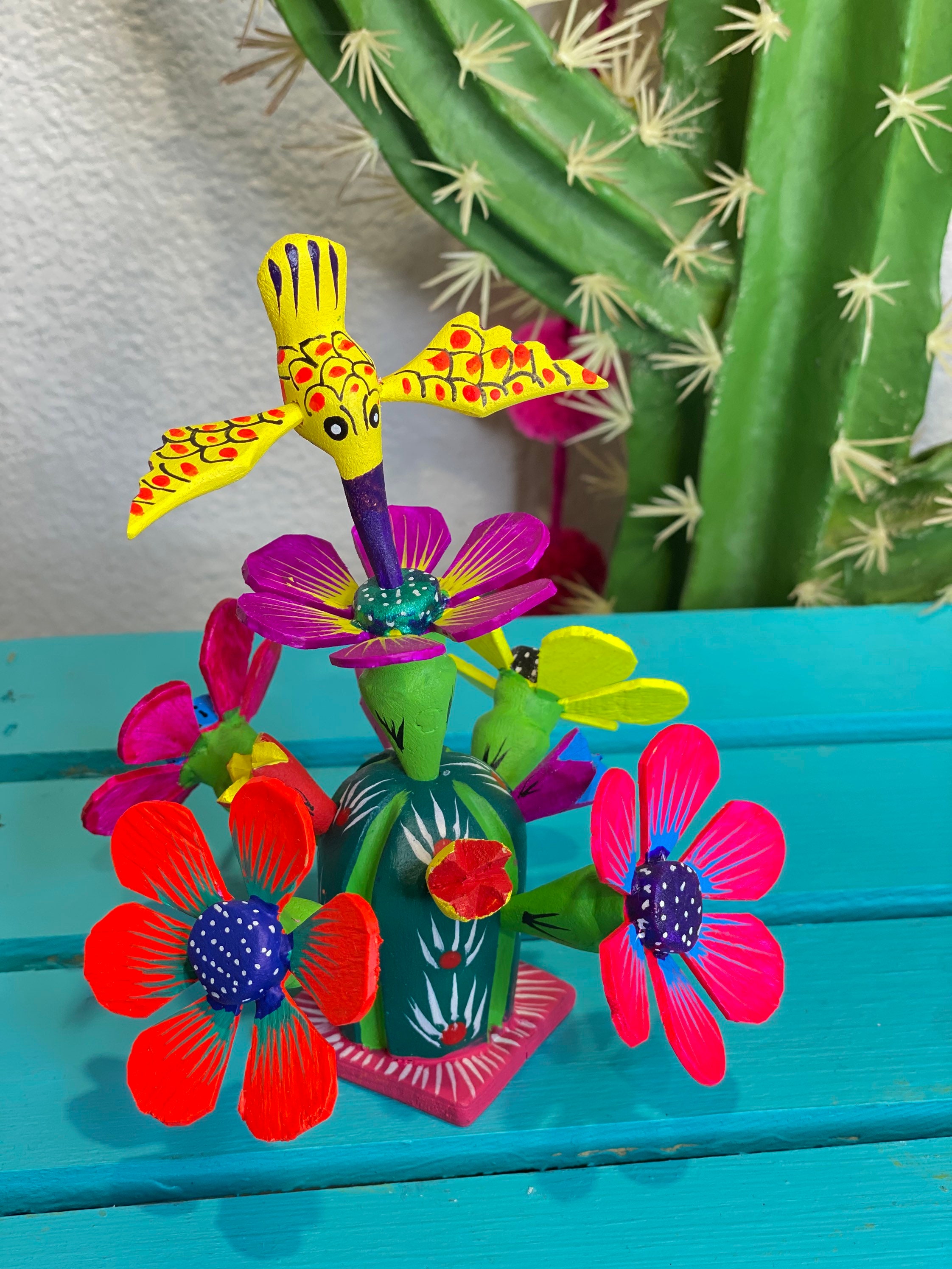 Cactus Alebrijes Chicken Hummingbird Copal Alebrije - Etsy