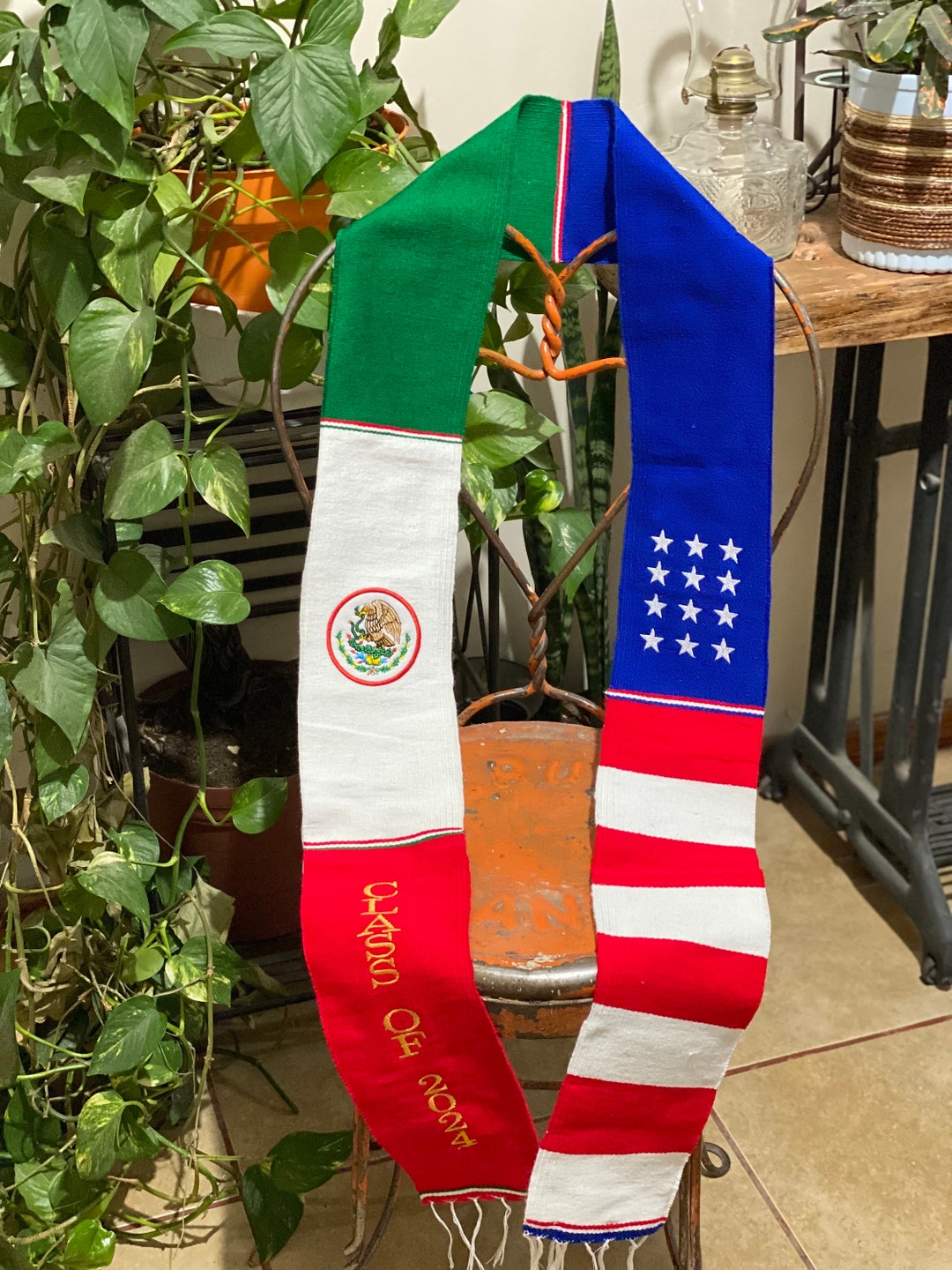 Flags Graduation Stole Class of 2024 Sarape Stole Graduation Serape ...