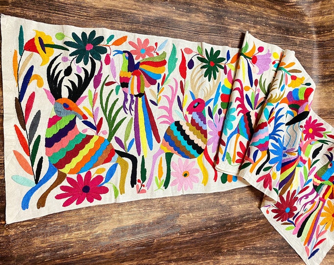 Tenango Table Runner Otomi Table Runner Otomi Bed Runner - Etsy