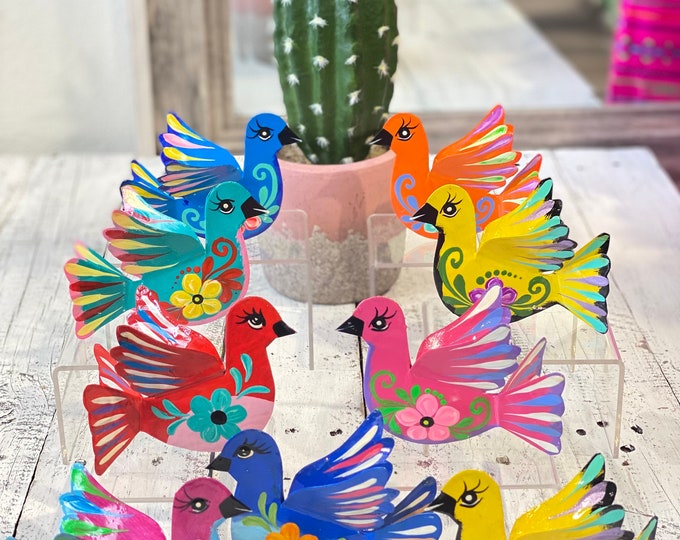 Mexican Tin Bird Ornament - Dove Ornament- Tin - Bird Ornament - Decor ...