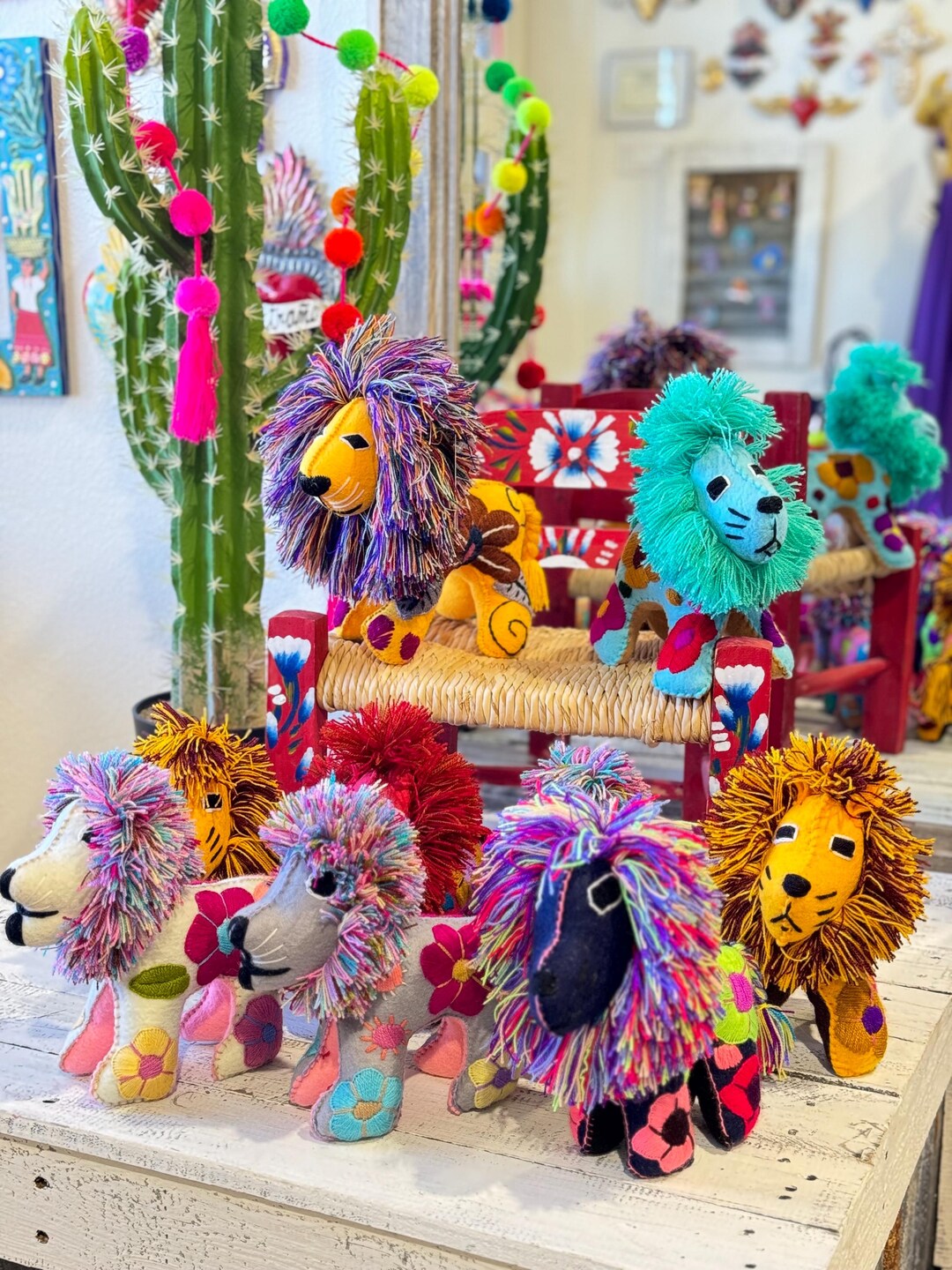 Lion - Stuffed Animals - Mexican Handmade Plushies - Decor - Cinco De ...