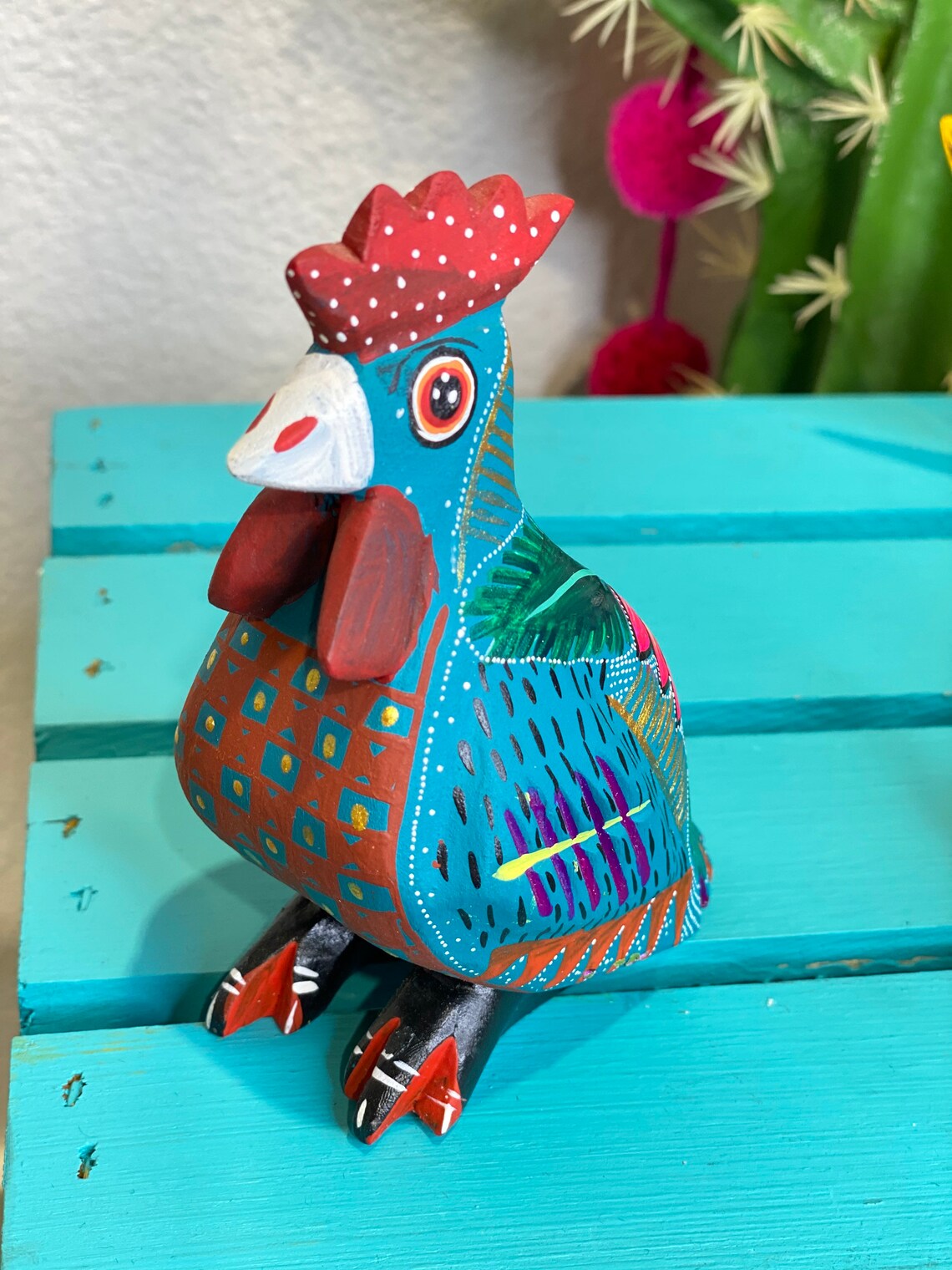 Cactus Alebrijes Chicken Hummingbird Copal Alebrije | Etsy