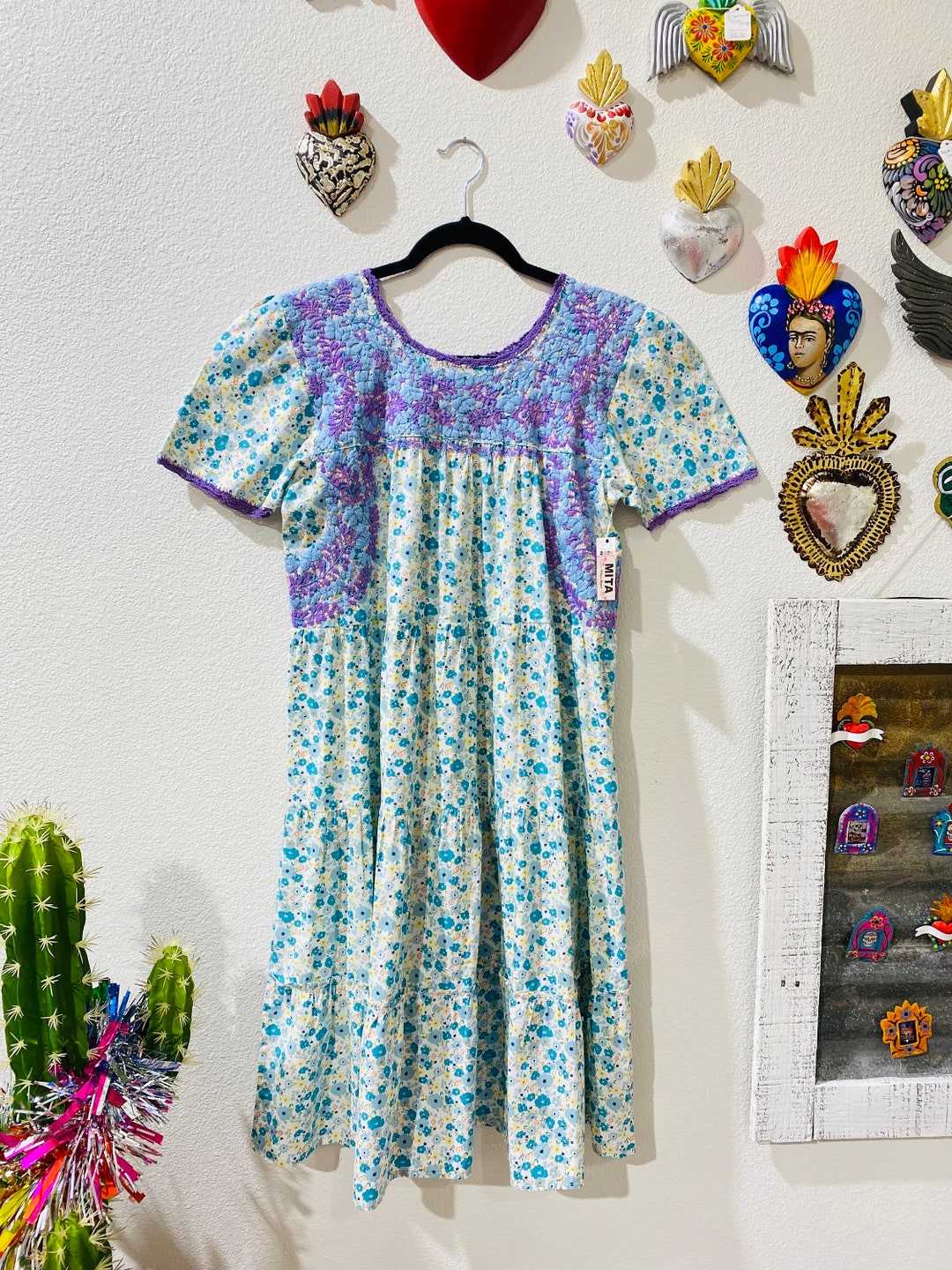 Oaxaca Dress San Antonino Dress Mexican Dress Embroidered Dress Fiesta ...