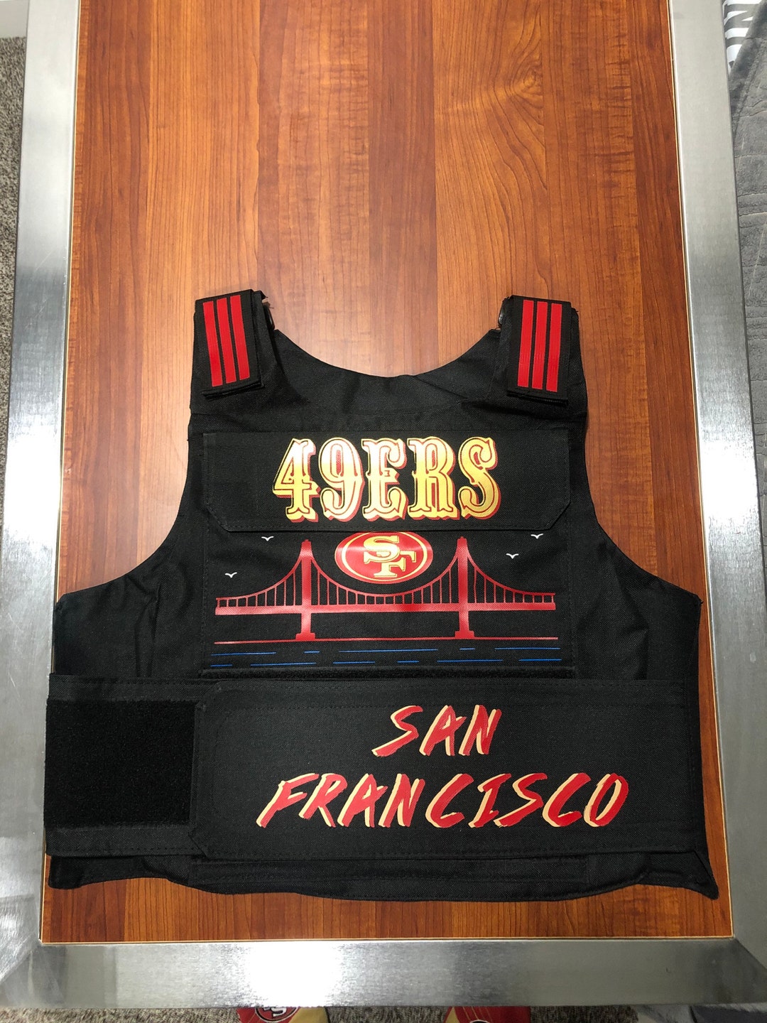 Custom San Francisco 49ers Sweater Vest Bulletproof Vest - Etsy