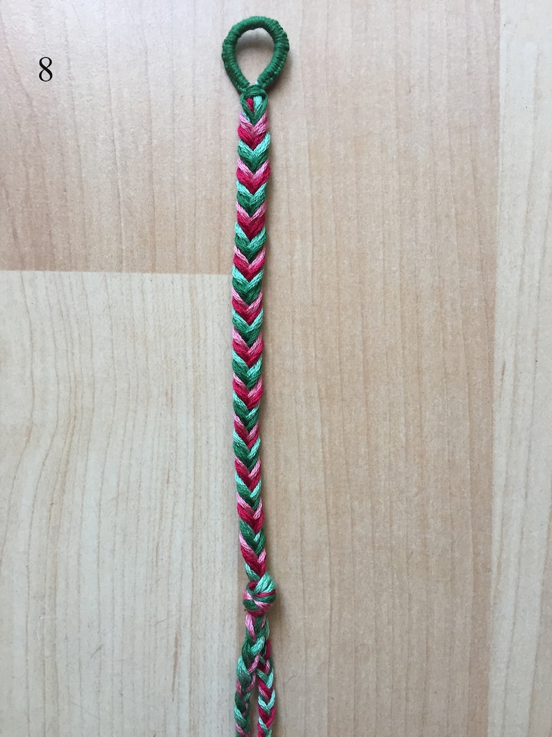 Adjustable Fishtail Friendship Bracelet, Woven Cotton, Colourful ...
