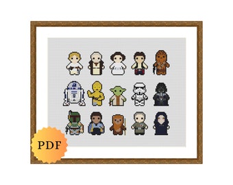 Counted Cross Stitch Sampler, Mini Character Collection, Cross Stitch ...