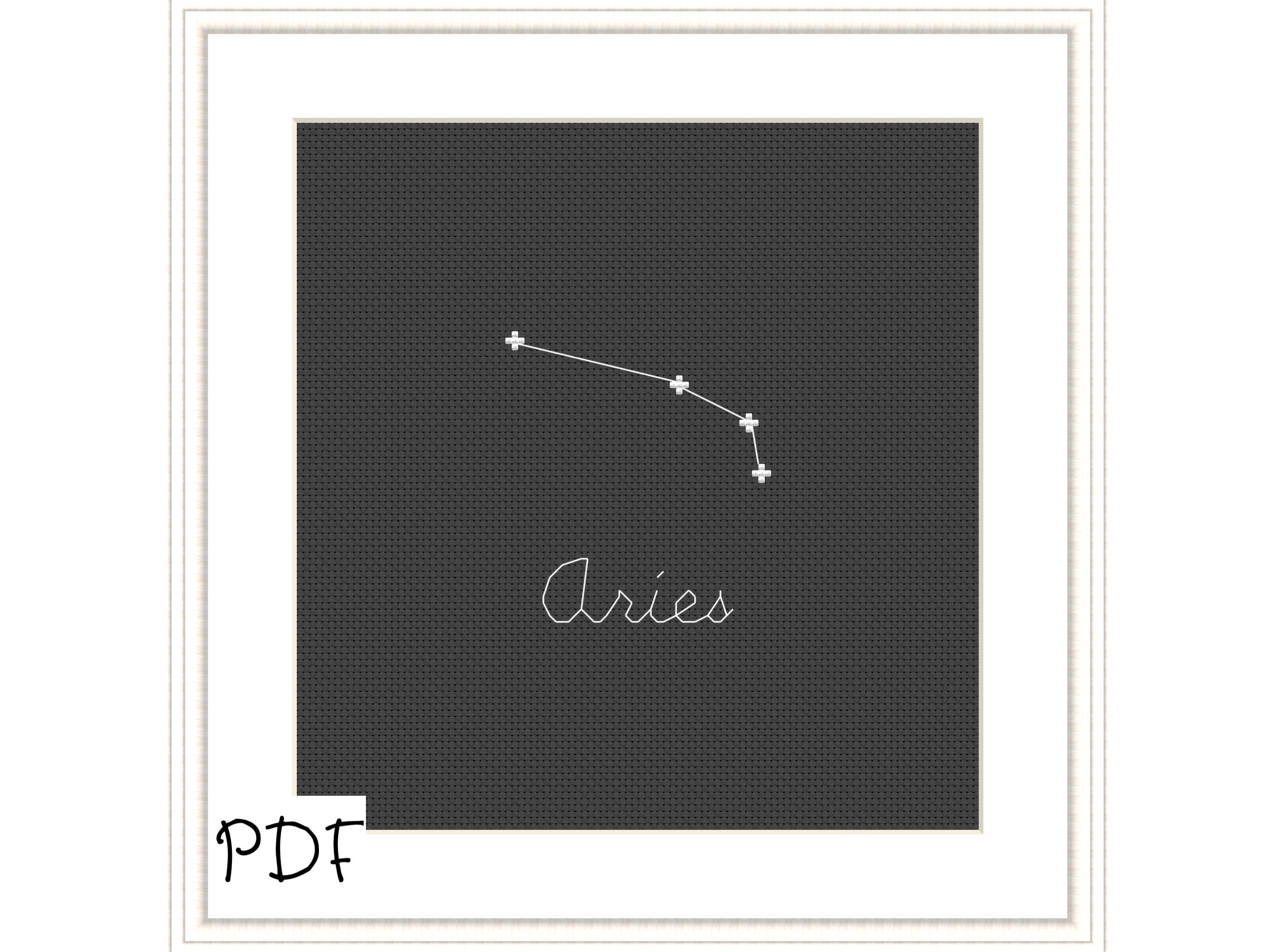 Aries Counted Cross Stitch Pattern Zodiac Cross Stitch Aries - Etsy