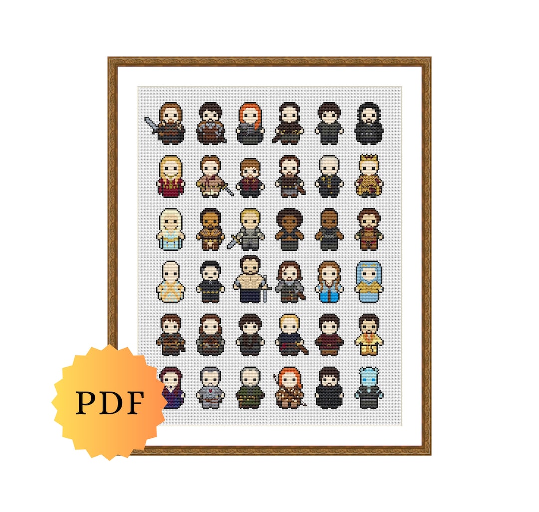 Counted Cross Stitch Sampler, Mini Fantasy Character Collection, Cross ...