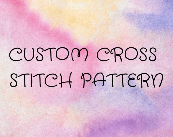 RESERVED Custom Cross Stitch Pattern Character Set, PDF Instant ...