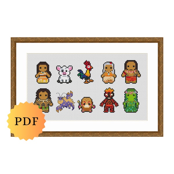 Moana Cross Stitch - Etsy