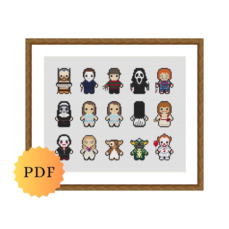 Scary Cross Stitch - Etsy