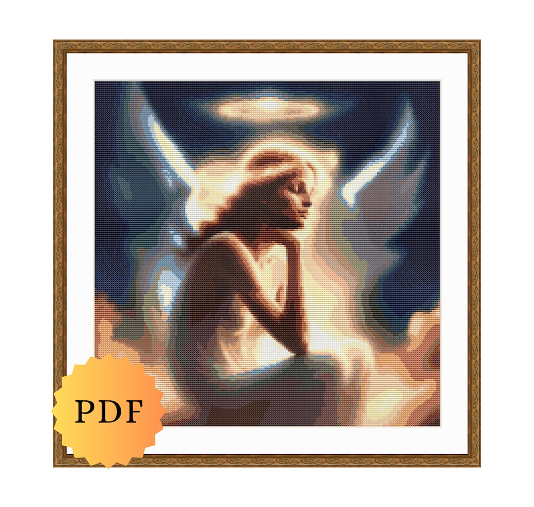 Counted Cross Stitch Pattern, Angel Cross Stitch Pattern, Cross Stitch ...