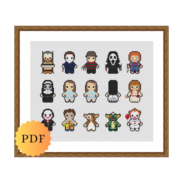 Scary Cross Stitch - Etsy