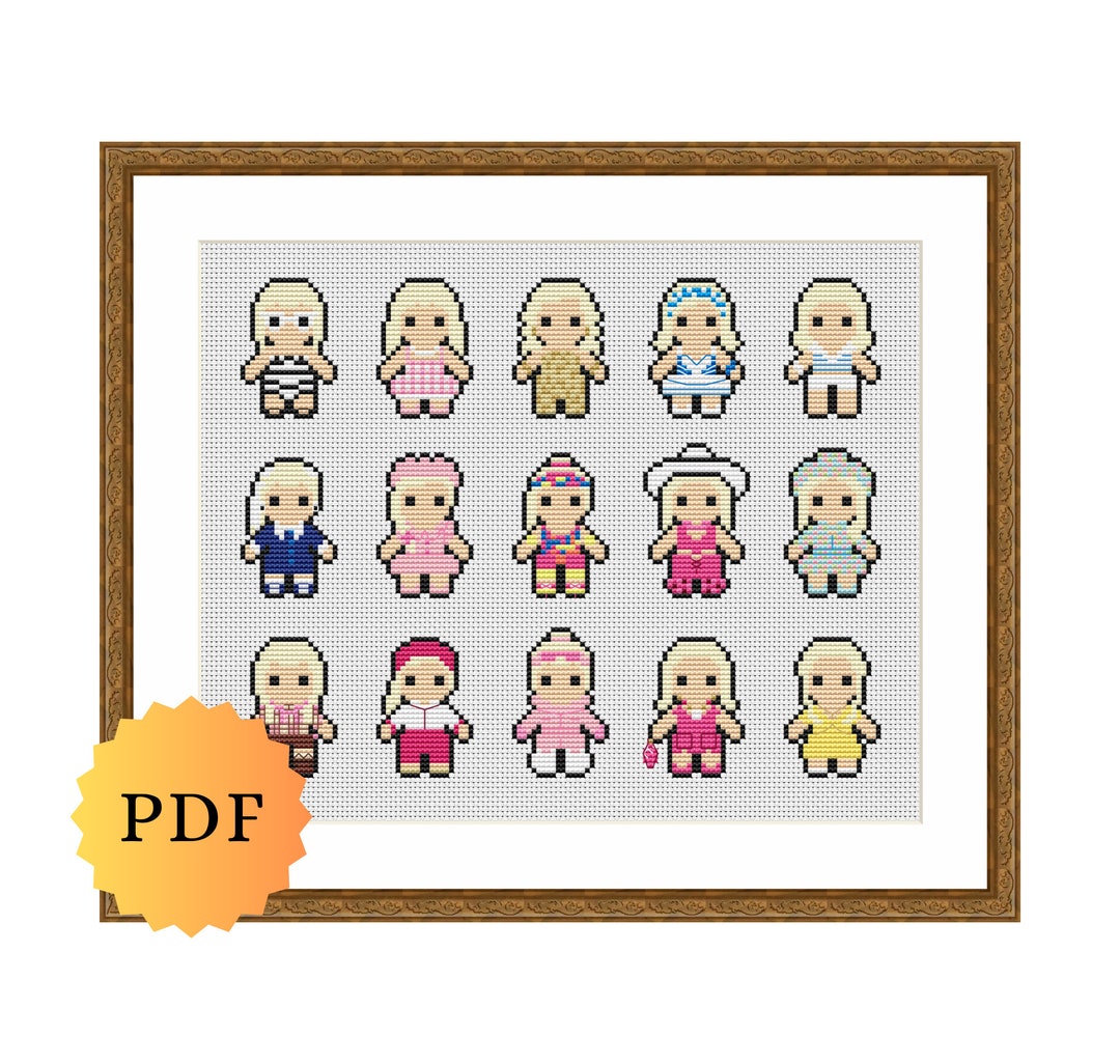 Counted Cross Stitch Sampler, Mini Character Collection, Cross Stitch ...