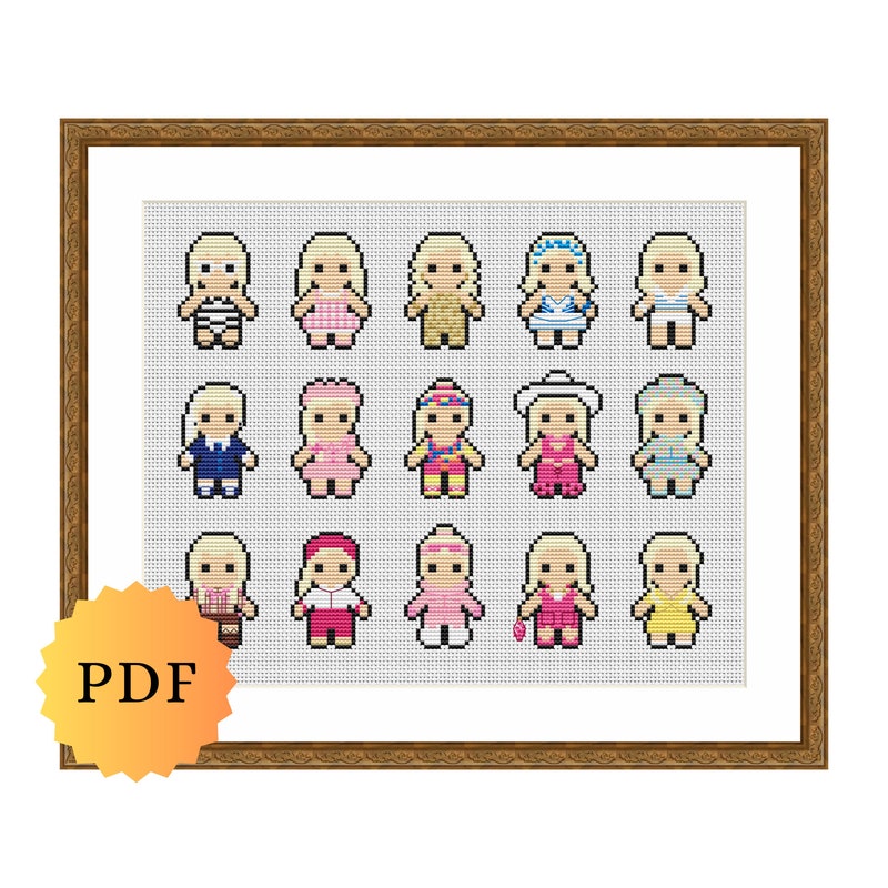 Cross Stitch Kits Barbie - Etsy