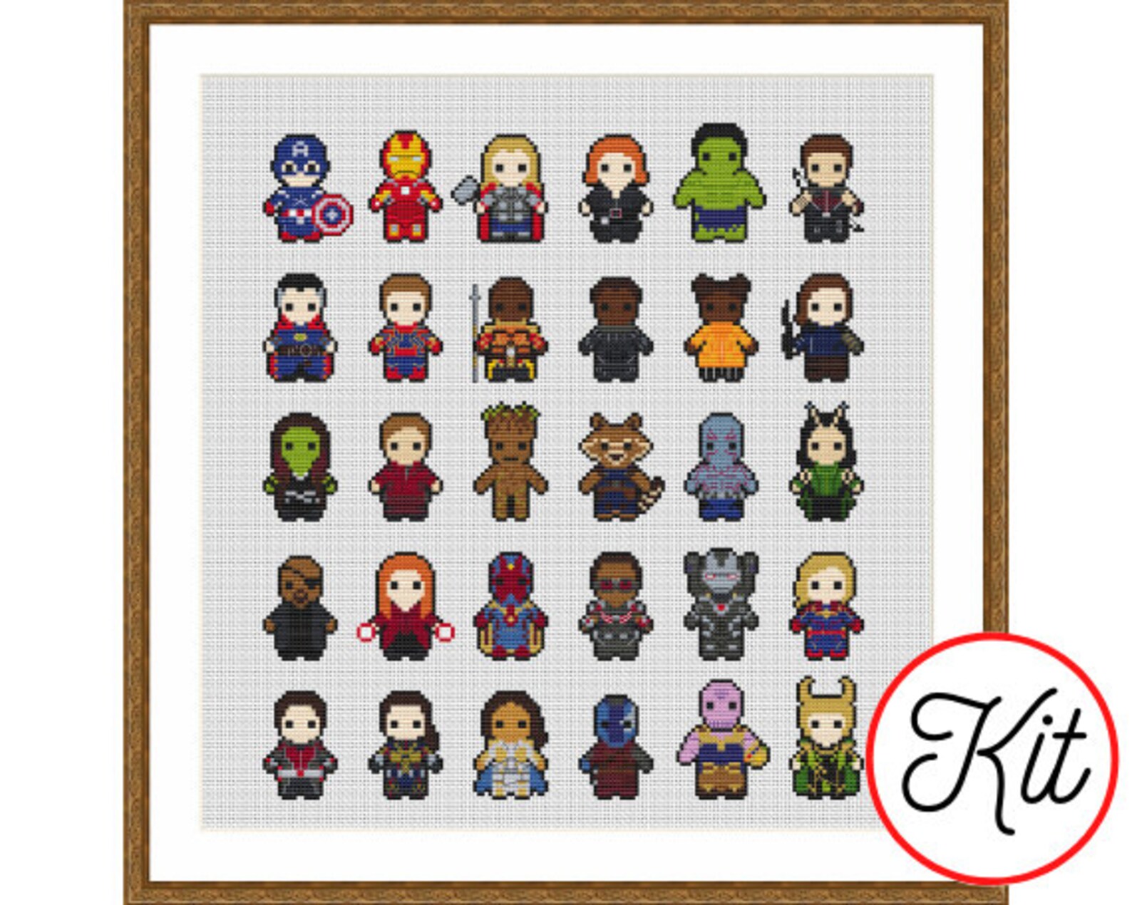 14 Count Cross Stitch Kit Superheroes Character Collection - Etsy UK