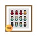 Counted Cross Stitch Sampler, Mini Character Collection, Cross Stitch ...