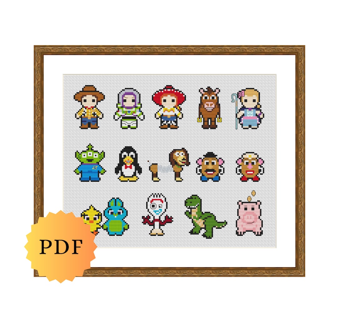 Counted Cross Stitch Sampler, Mini Character Collection, Cross Stitch ...