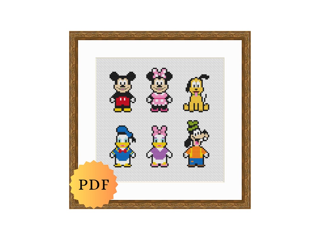 Counted Cross Stitch Sampler, Mini Character Collection, Cross Stitch ...