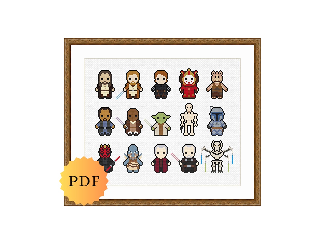 Counted Cross Stitch Sampler, Mini Galaxy Character Collection, Cross ...