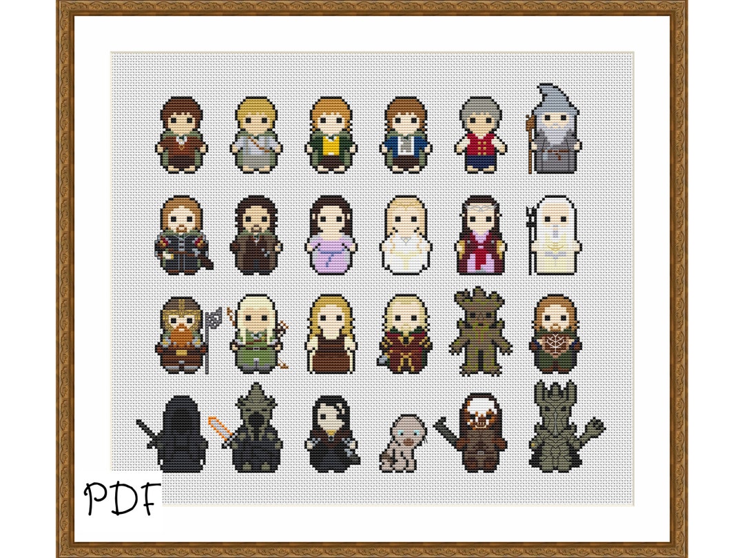 Counted Cross Stitch Sampler Mini Fantasy Character - Etsy Canada