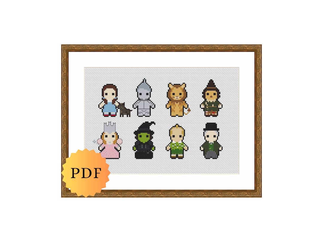 Counted Cross Stitch Sampler, Mini Character Collection, Cross Stitch ...