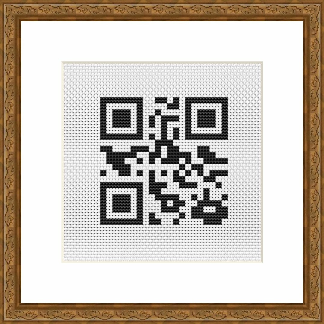 Custom QR Code Cross Stitch Pattern, Turn Any Text or Url Into QR Code ...