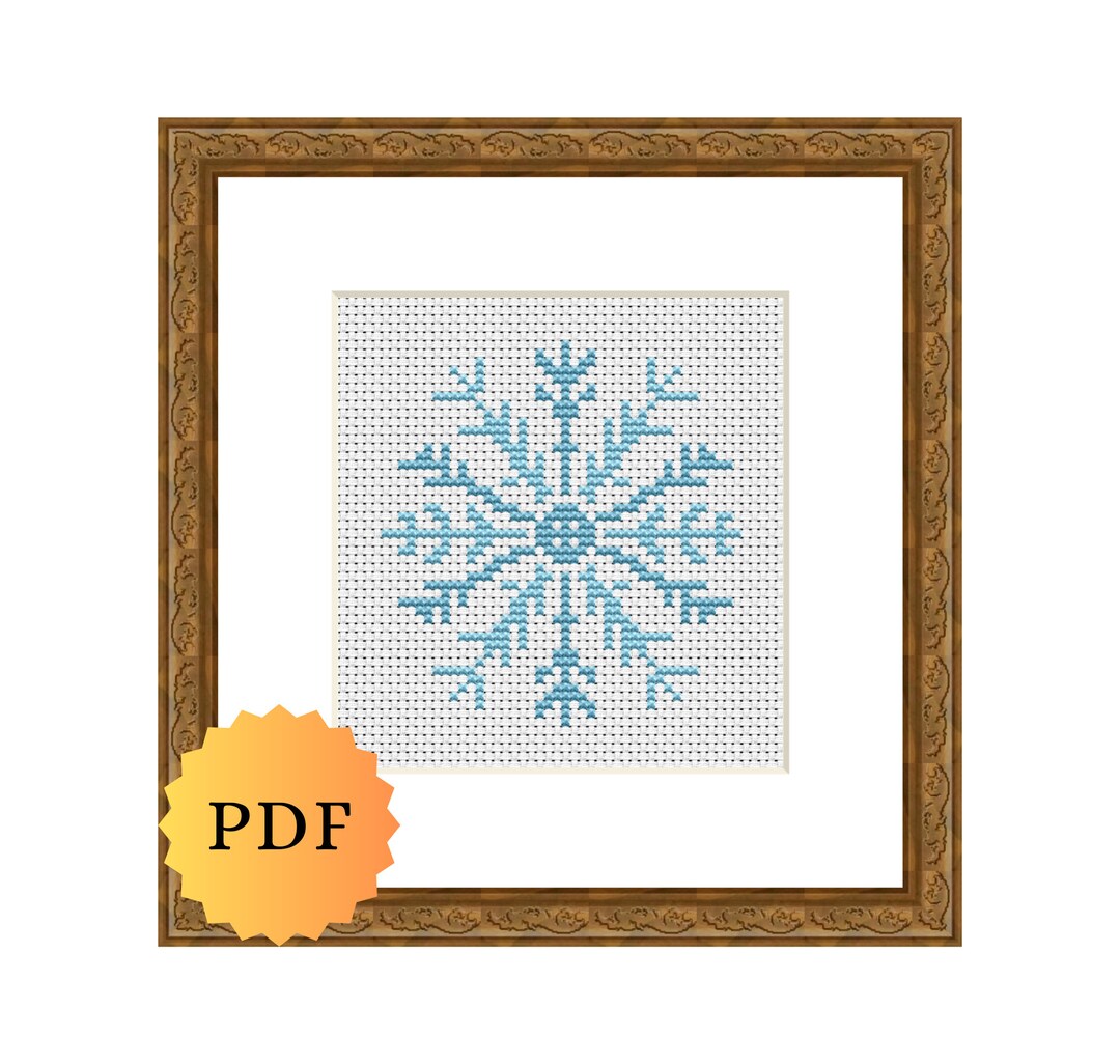 Counted Cross Stitch Pattern, Snowflake Pattern Chart, Winter Cross ...