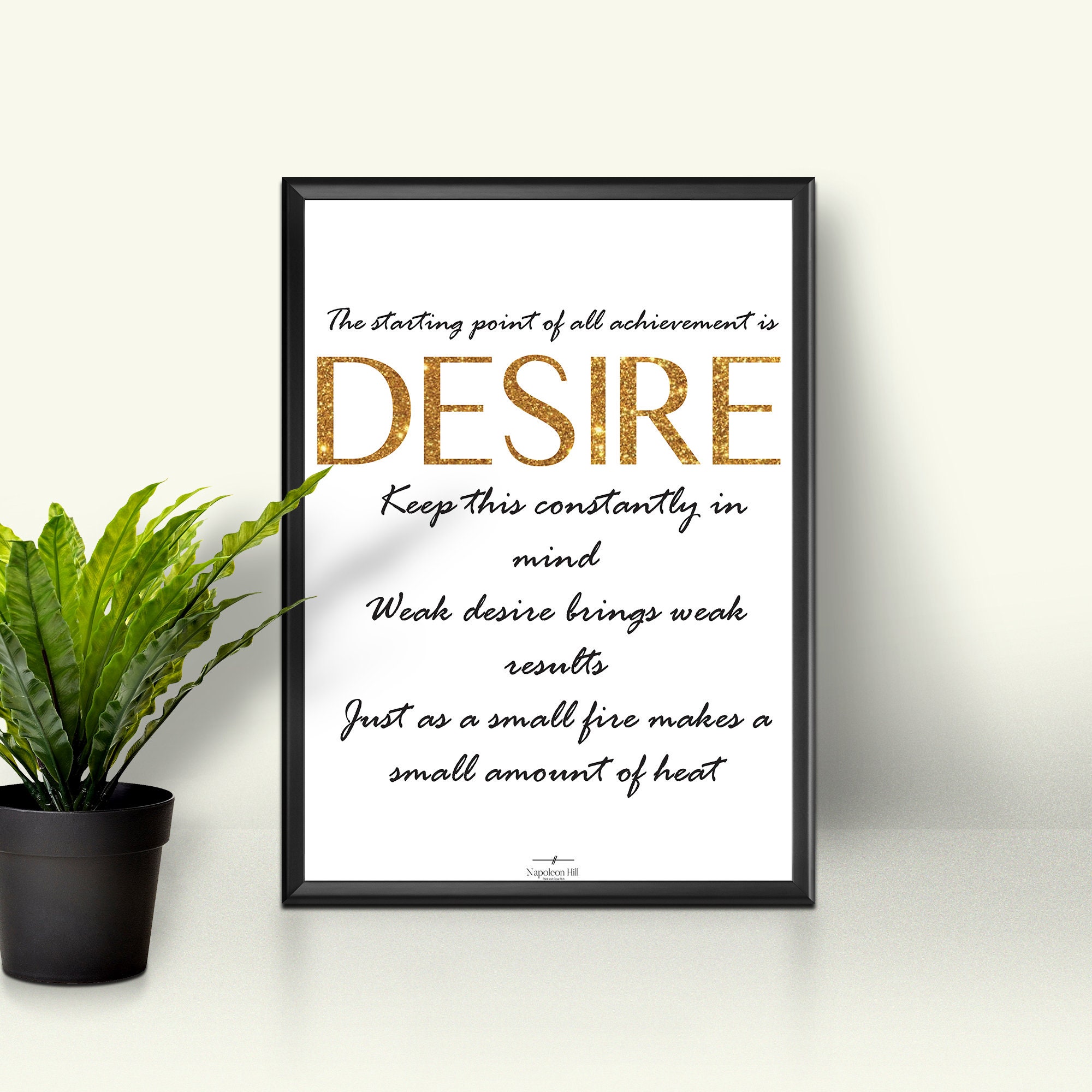 Positive Inspiration Quote Napoleon Hill Think and Grow Rich: the ...