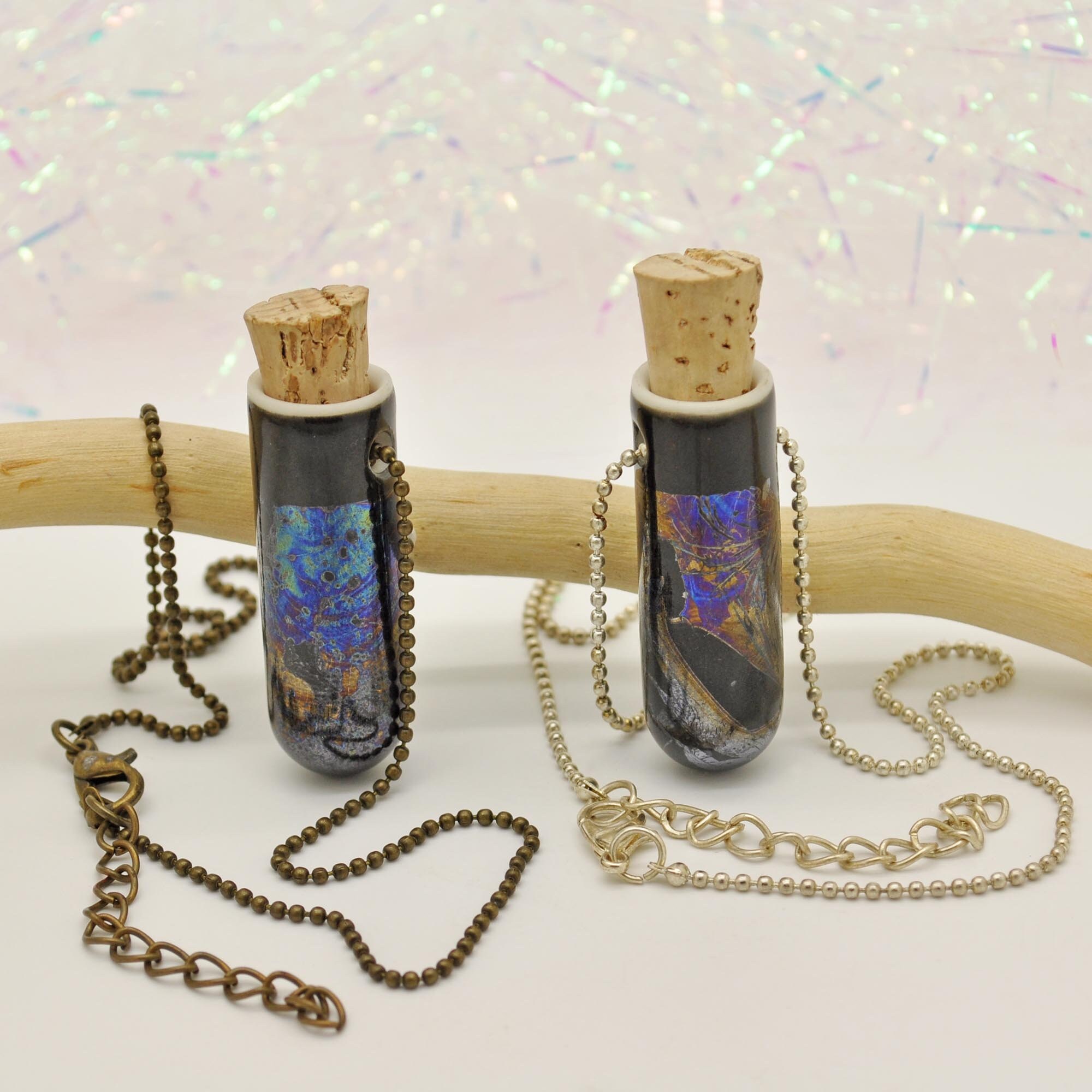 Handmade Porcelain ceramic test tube pendant / Boho ceramic - Etsy.de