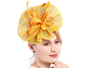 Yellow Tea Party Hat - Etsy