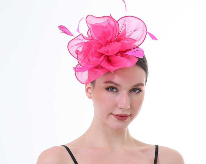 Kelly Green Fascinator penny Mesh Hat Fascinator With Mesh Ribbons and ...