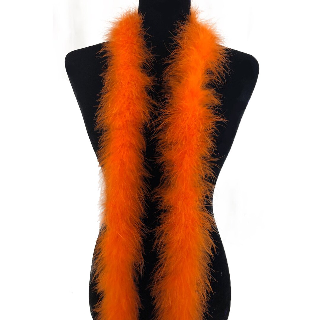 Orange Color 22 Gram Marabou Feather Boa, 2 Yard-long Dancing Wedding ...
