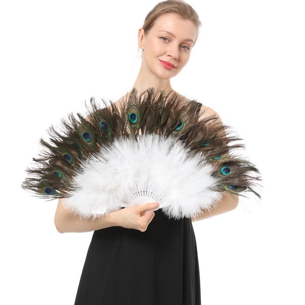 Peacock Feather Fan - Etsy
