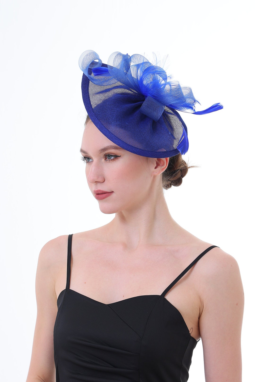 Royal Blue Color Fascinator Hat for Women Tea Party Wedding Kenturky ...