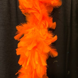 Orange Color 135 Gram 2 Yards -long, Large Boa, With Turkey Flat ...