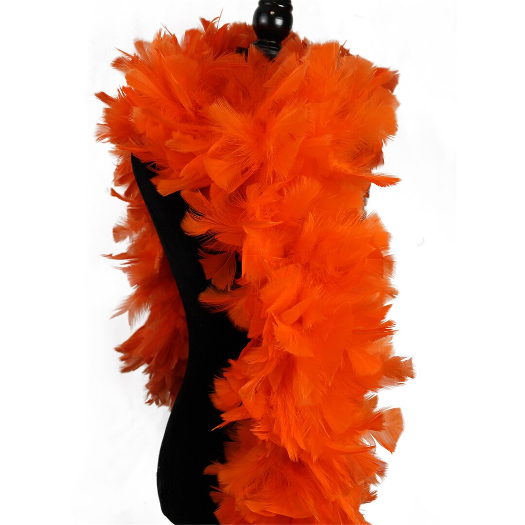 Orange Color 135 Gram 2 Yards -long, Large Boa, With Turkey Flat ...
