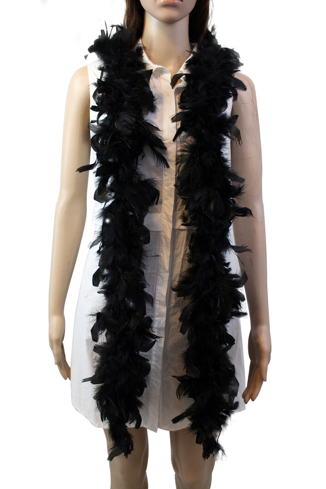 Black 45 Gram Feather Boa 2 Yard Long-great for Party | Etsy