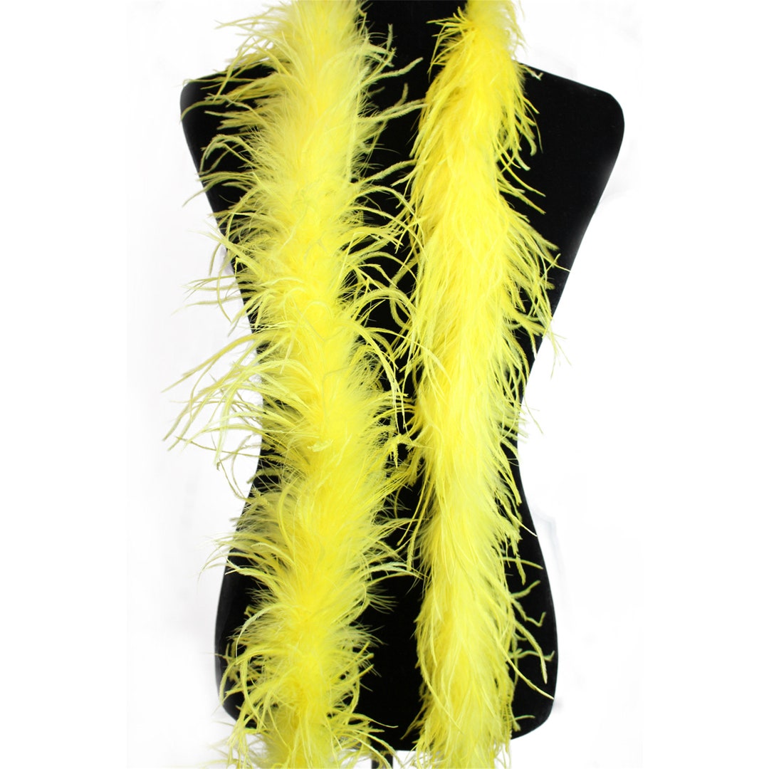 Yellow 1 Ply Ostrich Feather Boa Boas 2 Yard, High Quality, Dancing ...