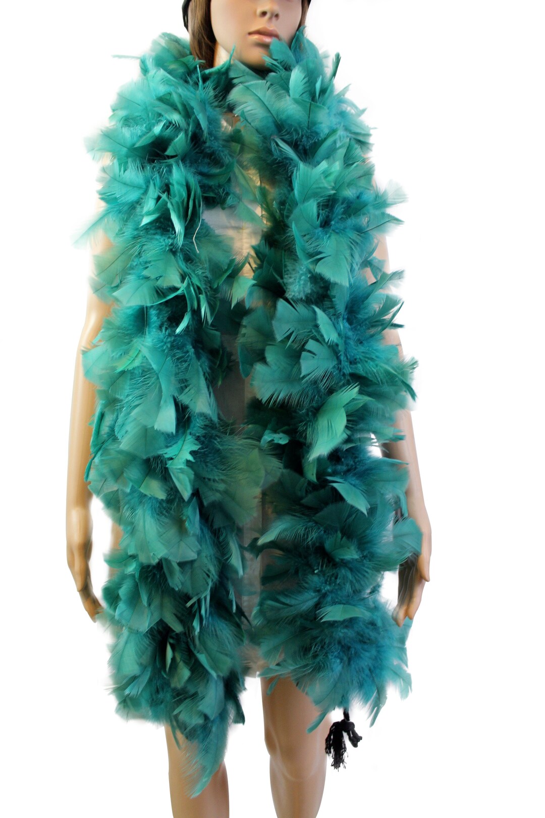 Teal 150 Gram Turkey Feather Boa: Long, Heavyweight Costume Decoration ...