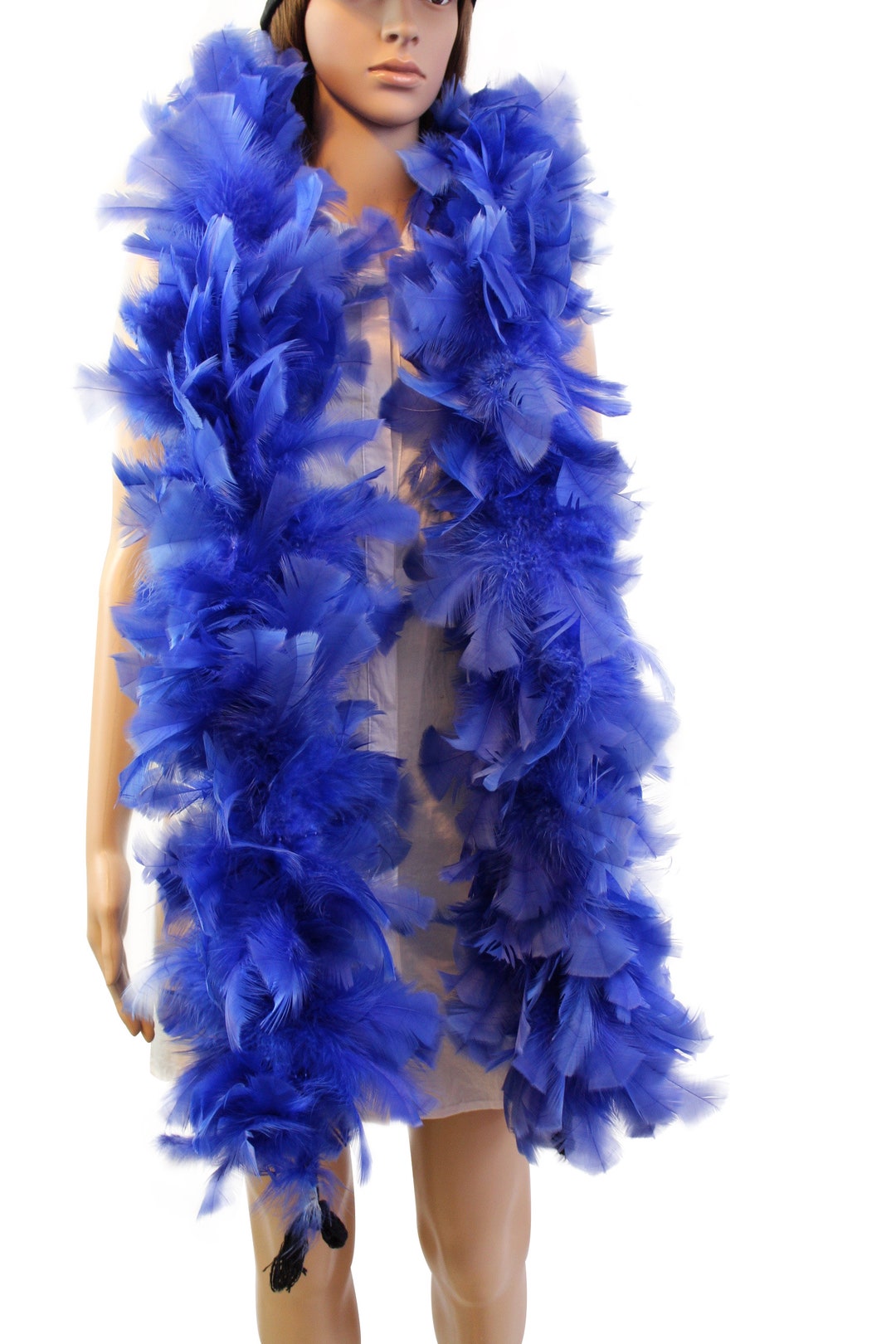 Royal Blue Color 150 Gram 2 Yards -long, Large Boa, With Turkey Flat ...